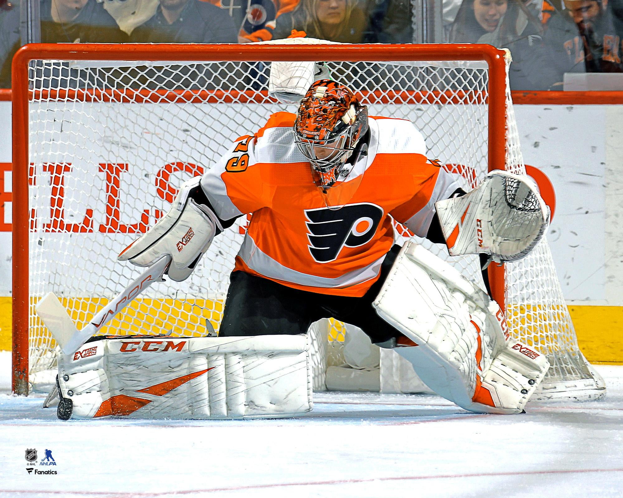 Carter Hart Philadelphia Flyers Unsigned Orange Jersey Pad Save ...