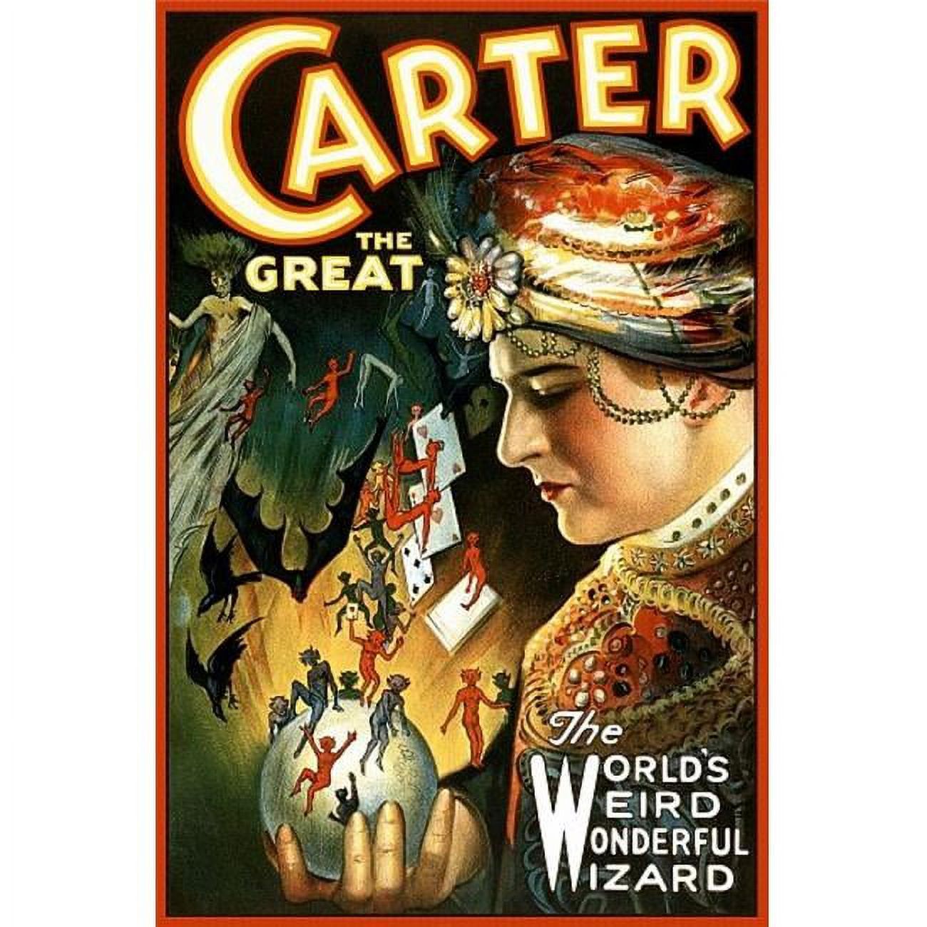 Carter The Great Magician Magic Poster Print - 18 x 24 - Walmart.com