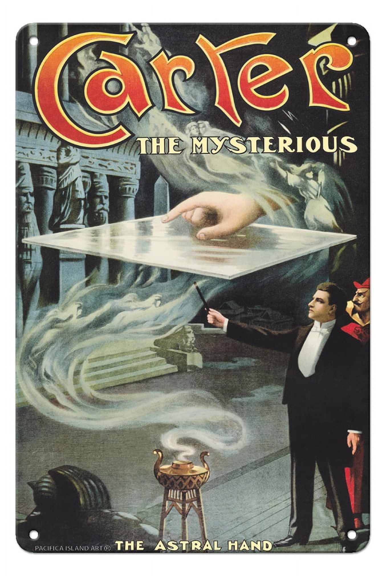 Carter The Mysterious - The Astral Hand - Vintage Magic Poster c.1905 ...