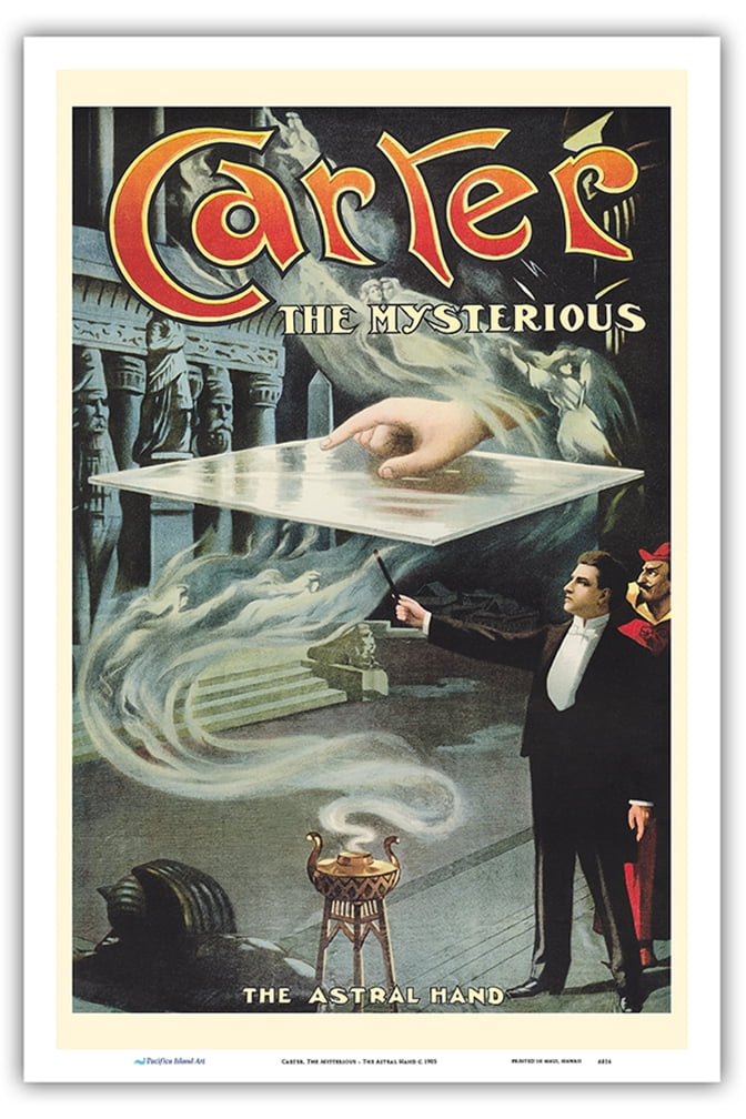Carter The Mysterious - The Astral Hand - Vintage Magic Poster c.1905 ...