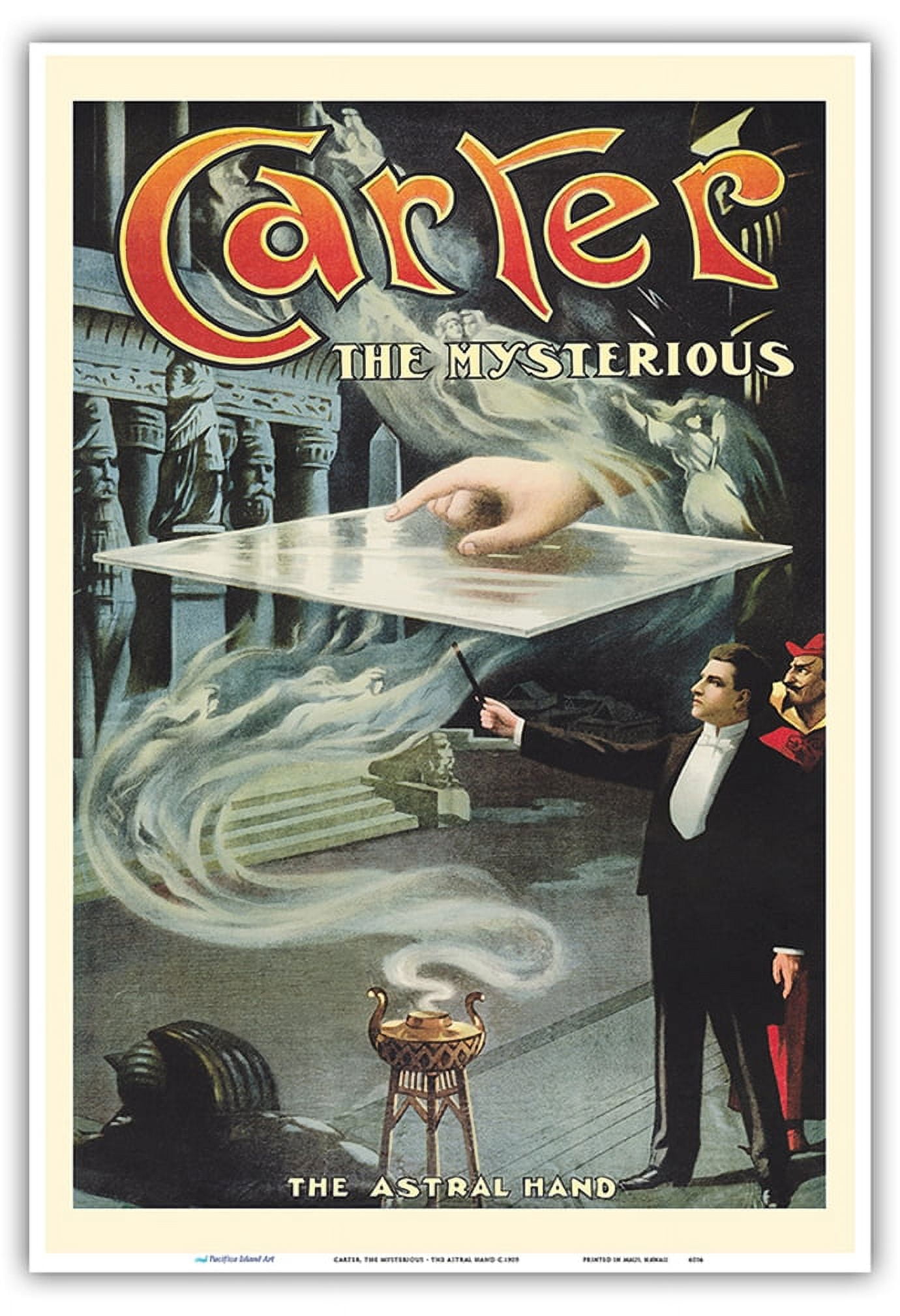 Carter The Mysterious - The Astral Hand - Vintage Magic Poster c.1905 ...