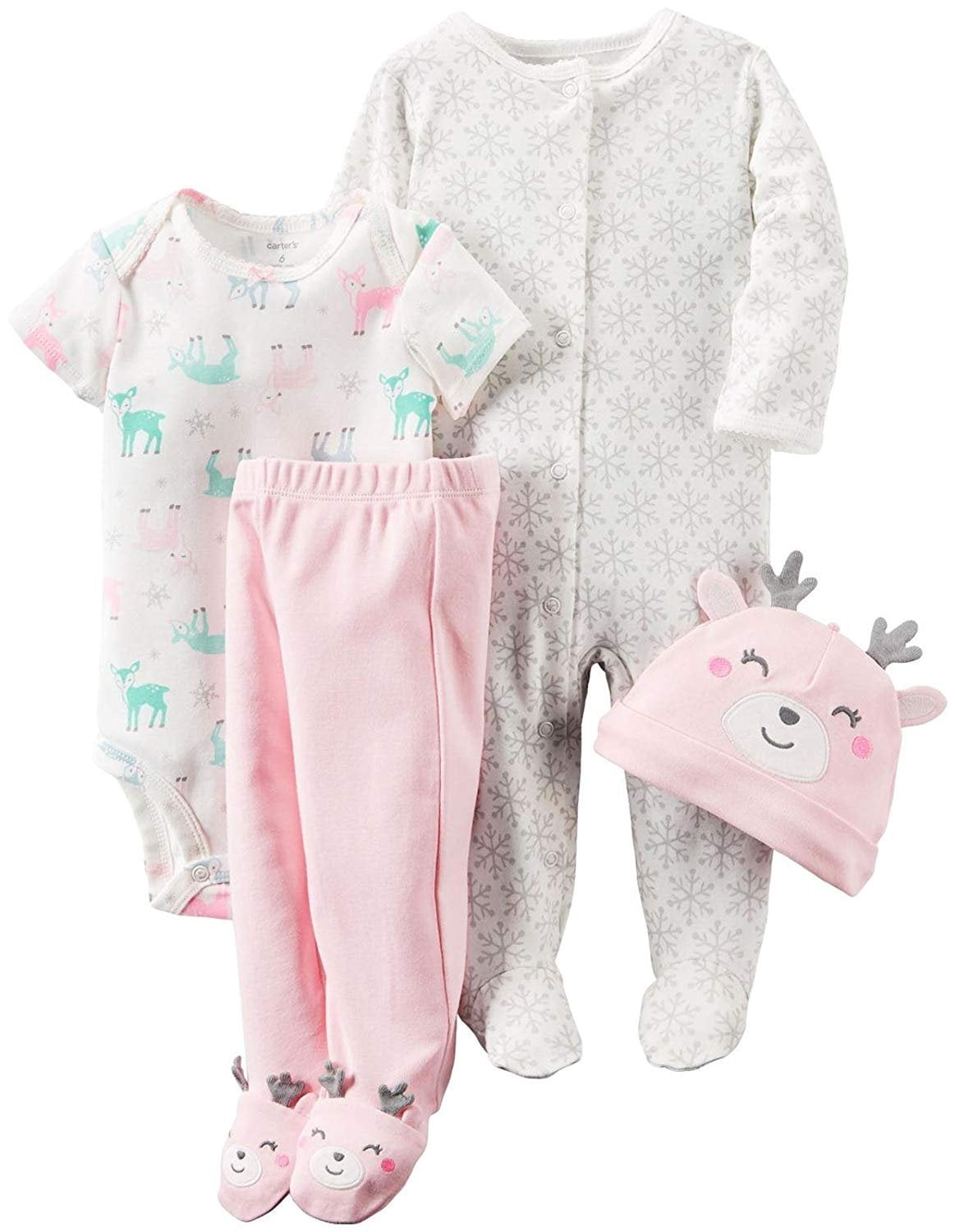 Carter's Baby Girls' 4 Pc Sets 126g405, Pink, 6M - Walmart.com