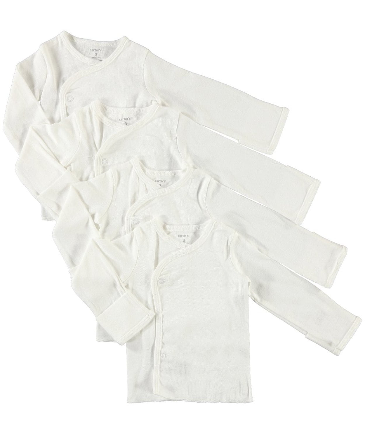 Carter's Baby Little Layette Side Snap Shirts with Built in No Scratch ...