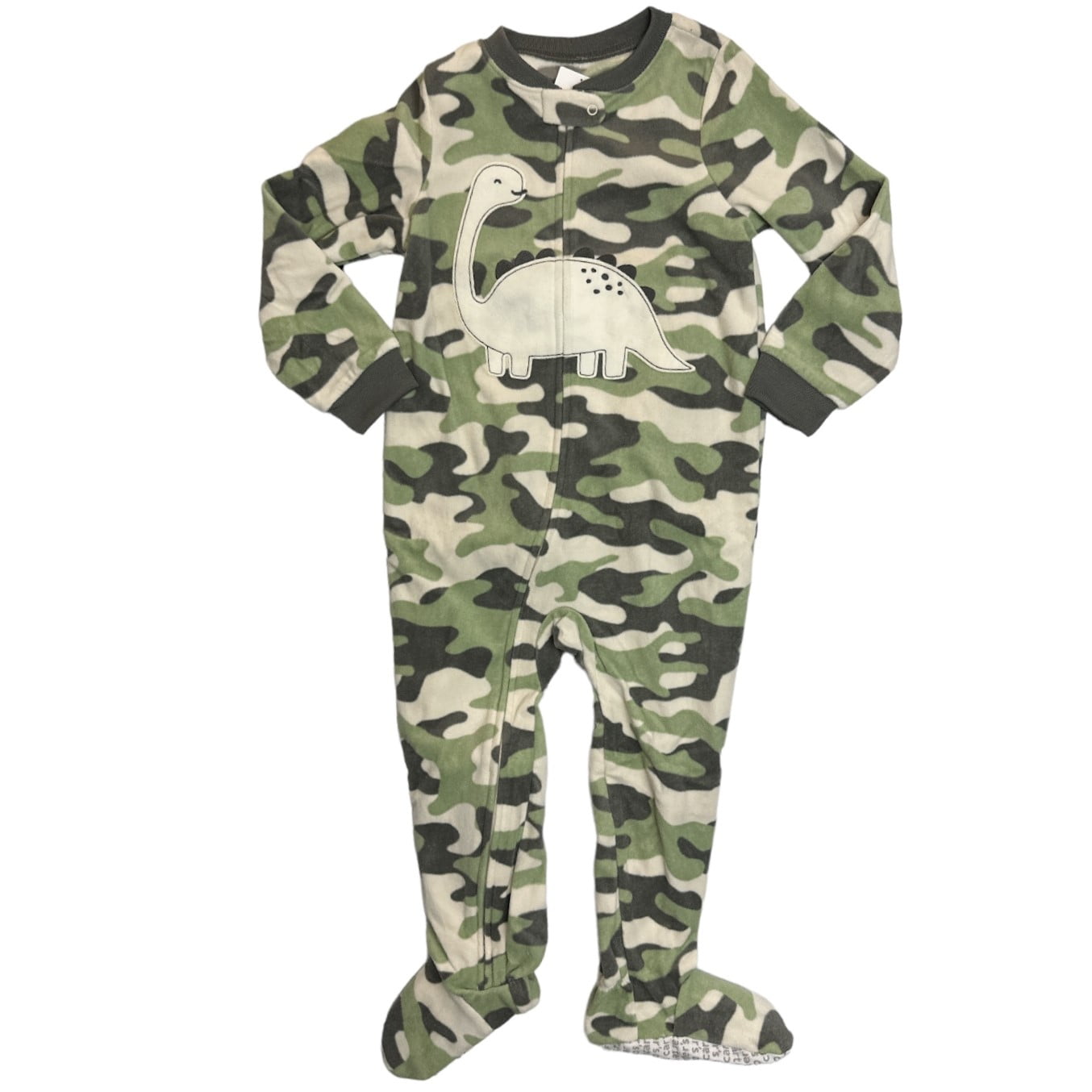 Carter's Baby & Toddler Boy's One-Piece Full-Zip Fleece Footed Pajama (Camo/Dino, 3T) - Walmart.com
