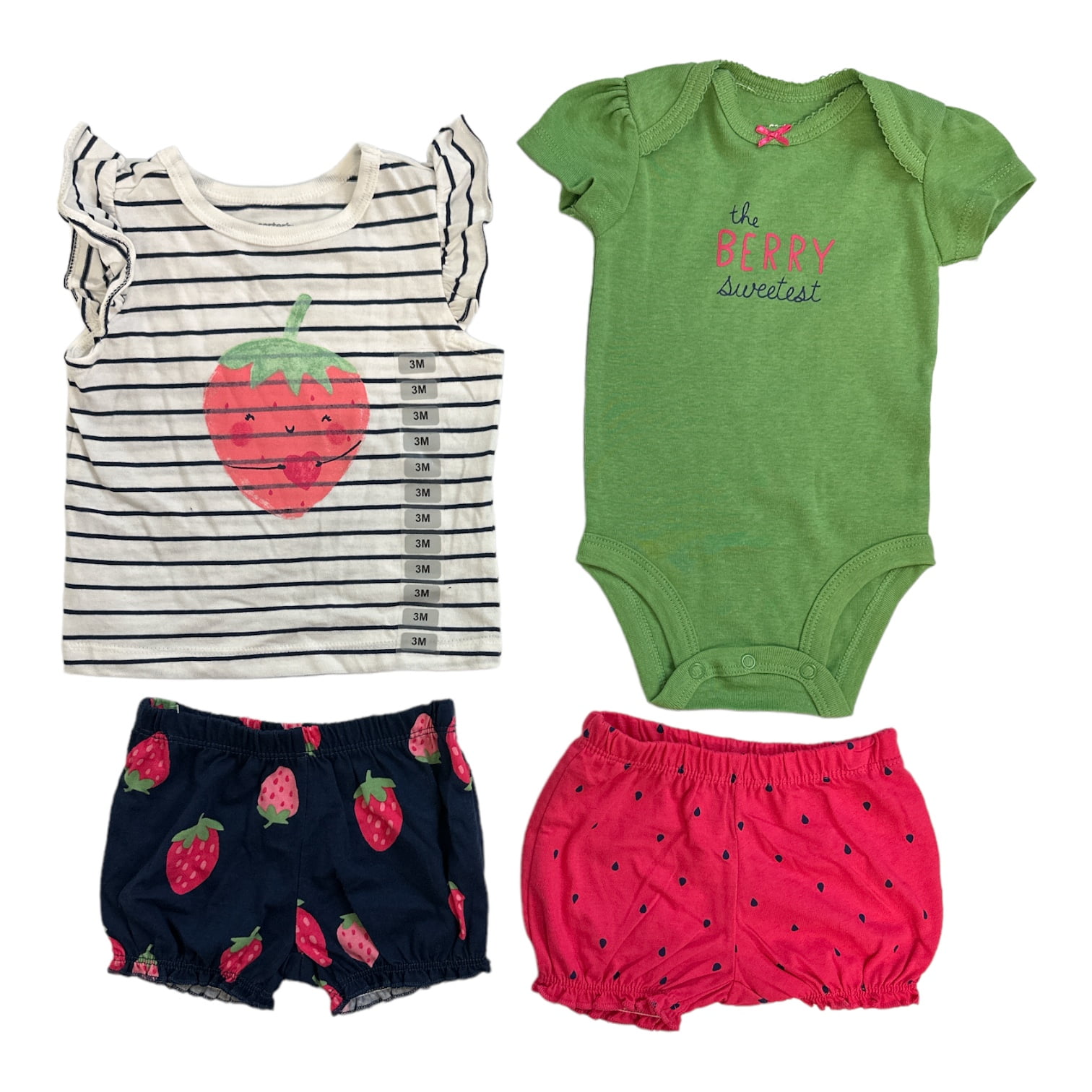 Carter's Baby & Toddler Girl's 4-Piece Short Sleeve & Short Playwear ...