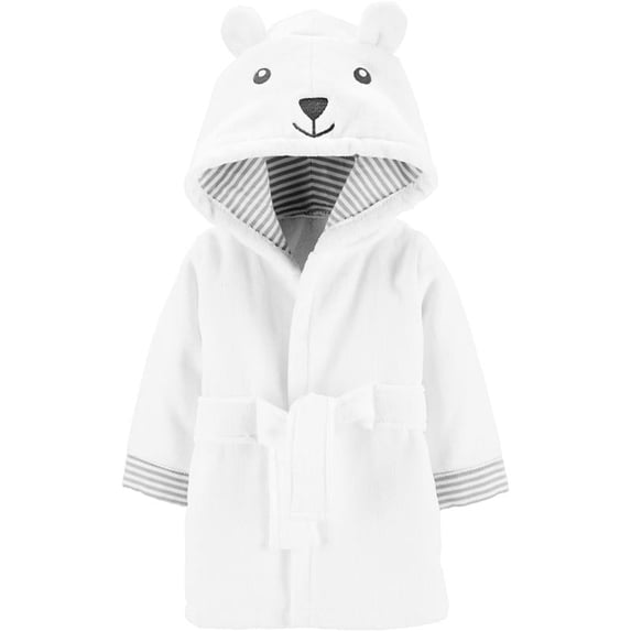 Carter's - Bear Baby Hooded Bath Robe 0-9M White - Walmart.com