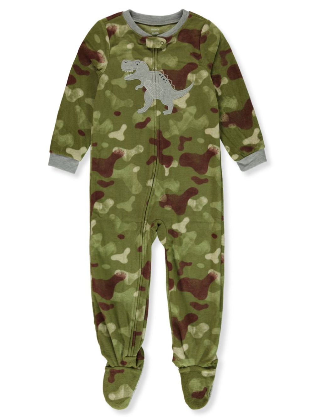 Carter's Boys' Fleece Camo Dino Footed Coveralls - blue/multi, 5 ...