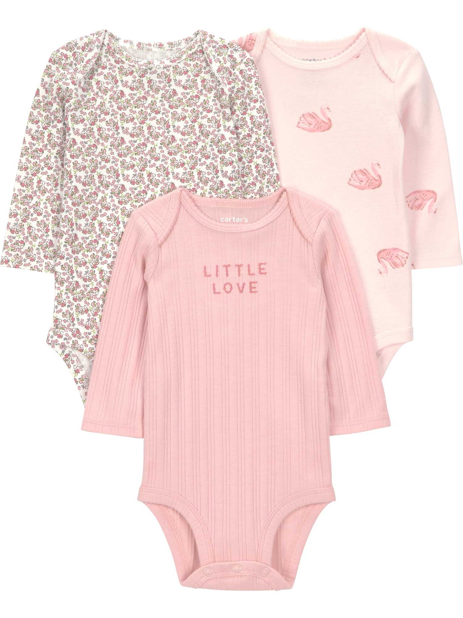 Carter's Child of Mine Baby Bodysuits, 3-Pack, Sizes Preemie-24 Months ...