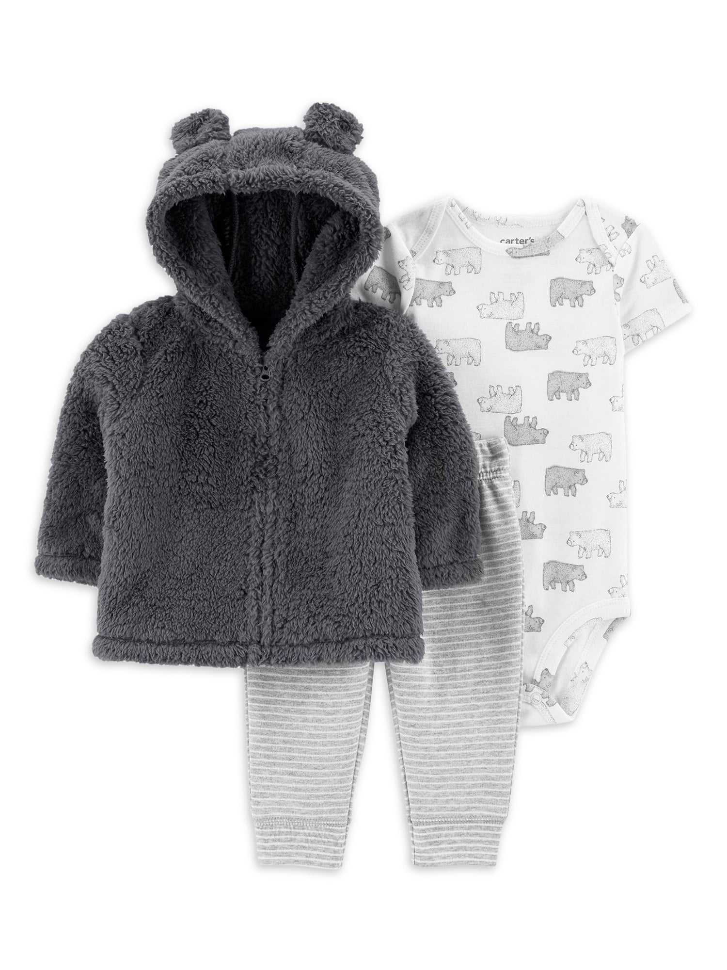 Carter's Child of Mine Baby Boy Cardigan Outfit Set, 3-Piece, 0/3-24 Months - Walmart.com
