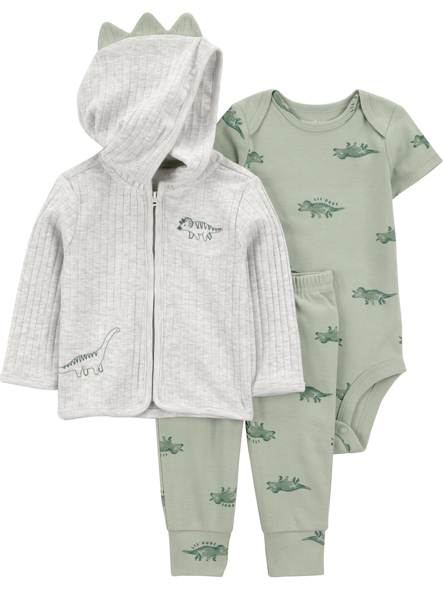 Carter's Child of Mine Baby Boy Cardigan Outfit Set, 3-Piece, Sizes 0/3 ...