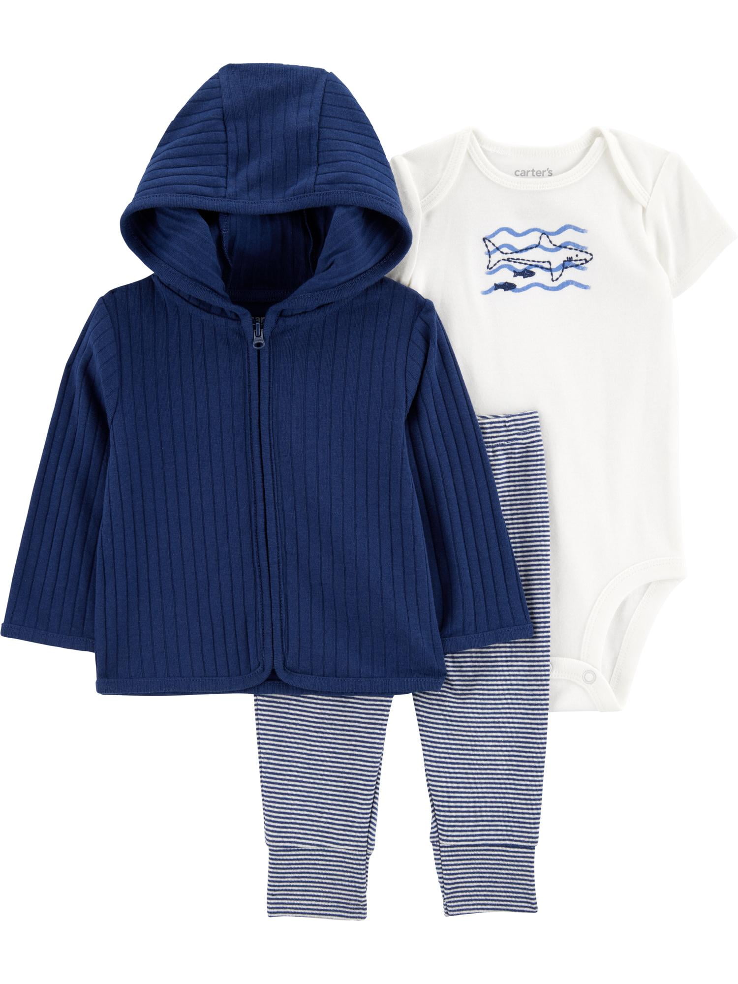 Carter's Child of Mine Baby Boy Cardigan Outfit Set, 3-Piece Sizes,Preemie-24 Months - Walmart.com
