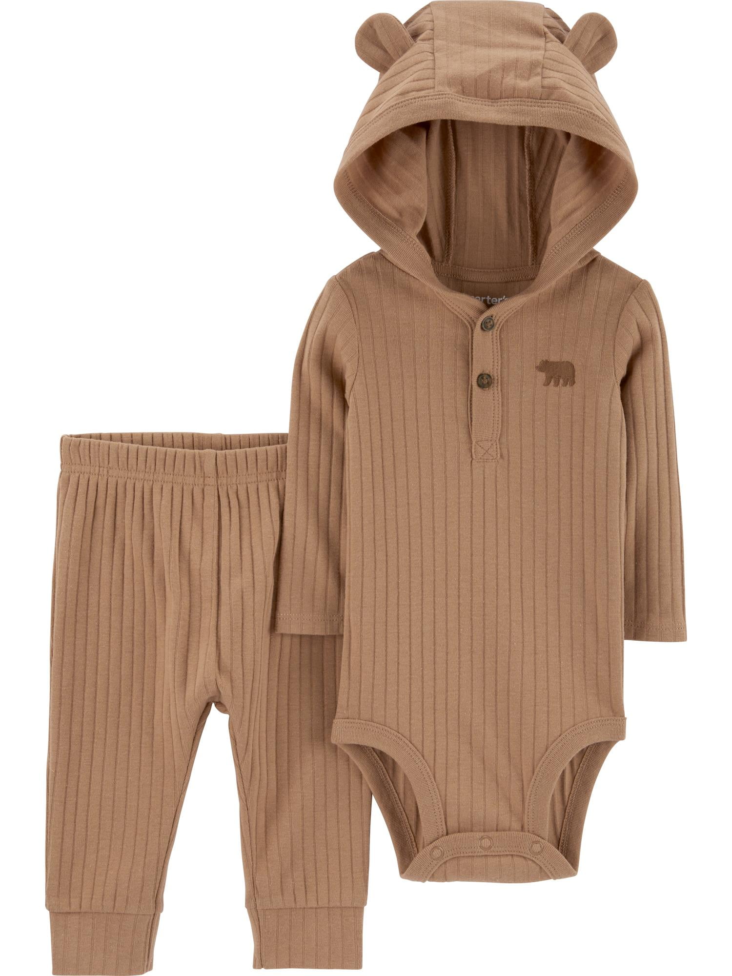 Carters Baby Boy Hooded Outfit Set - 2-Piece, 0/3-24 Months - Walmart.com