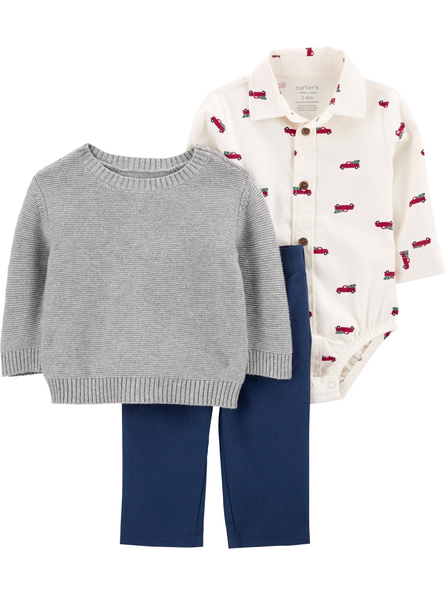 Carter's Child of Mine Baby Boy Outfit Set, 3-Piece, Sizes 0/3-24 Months - Walmart.com