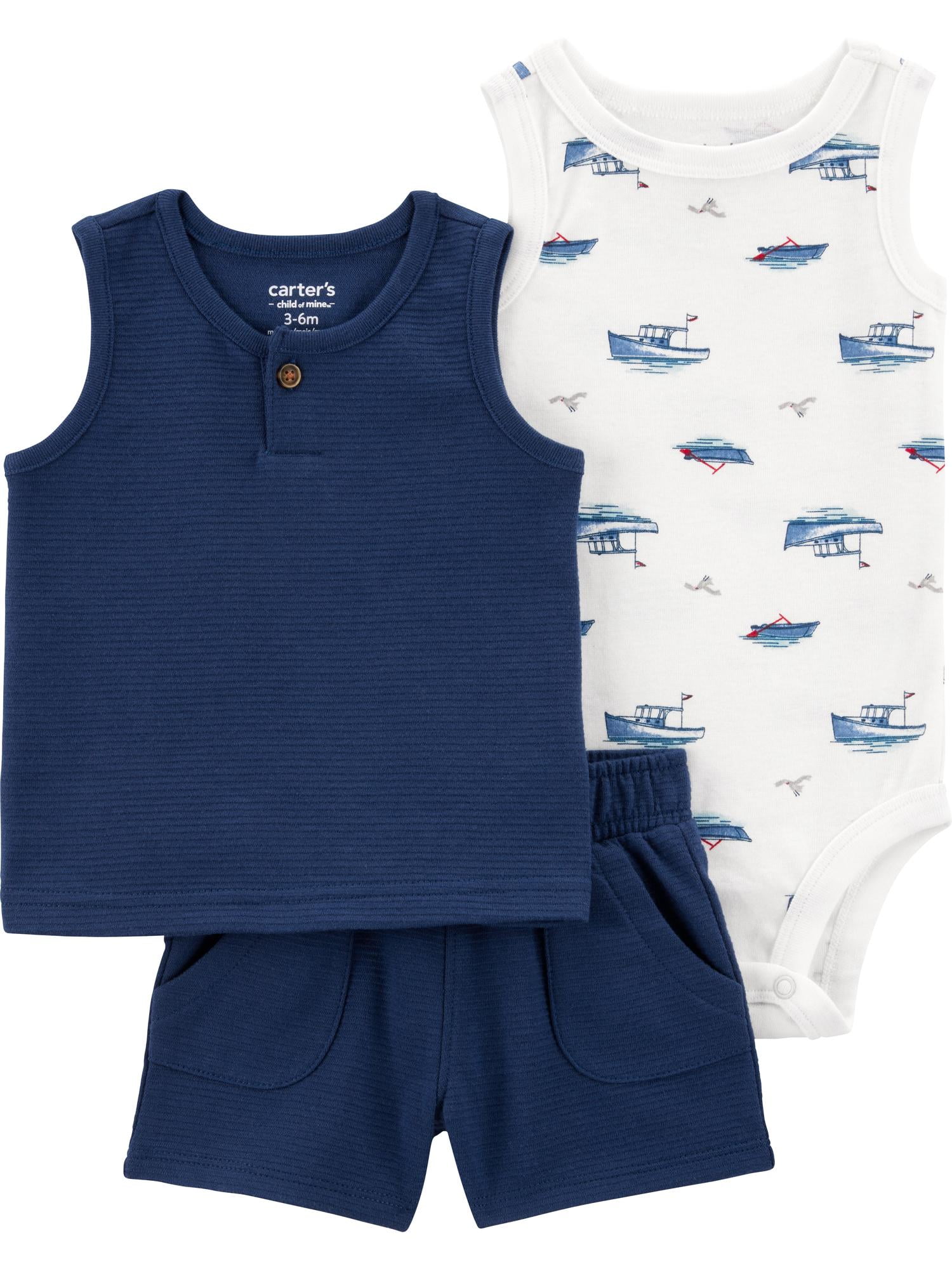 Carter's Child of Mine Baby Boy Outfit Set, 3-Piece, Sizes 0/3-24 Months - Walmart.com