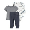 Carter's Child of Mine Baby Boy Outfit Set, 3-Piece, Sizes 0/3-24 Months, Bodysuit, Pants, T ...