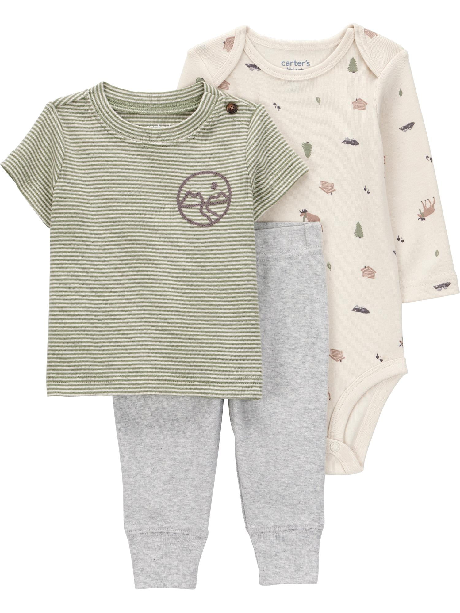 Carter's Child of Mine Baby and Toddler Boy Outfit Set, 3-Piece, Sizes 0/3-24 Months - Walmart.com