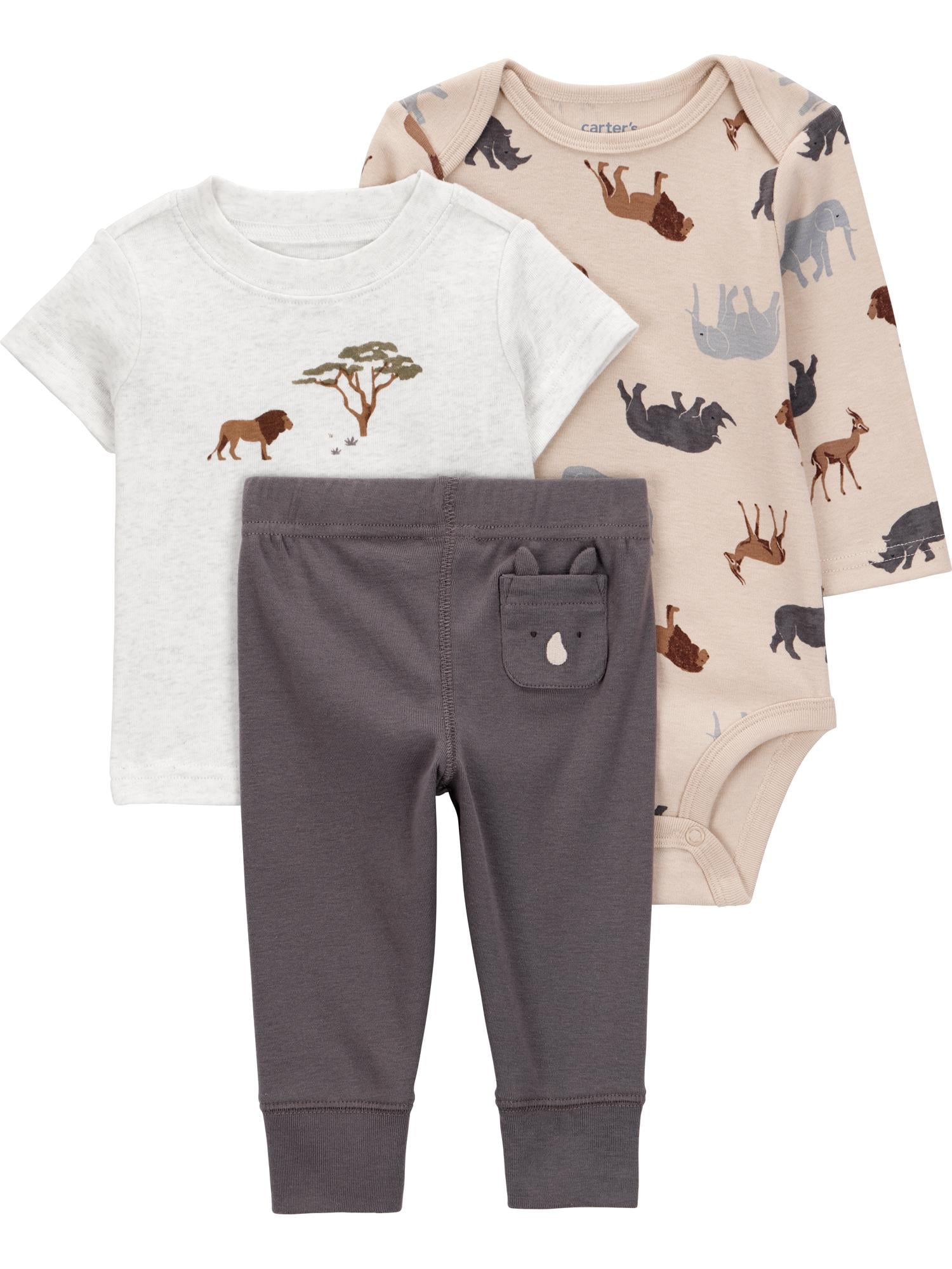 Carter's Child of Mine Baby and Toddler Boy Outfit Set, 3-Piece, Sizes 0/3-24 Months - Walmart.com