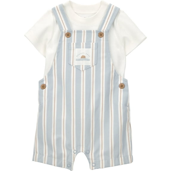 Carter's Child of Mine Baby Boy Overalls Set, 2-Piece, Sizes 0/3-24 ...