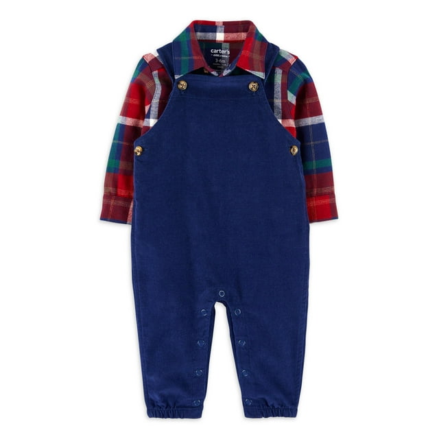 Carter's Child of Mine Baby Boy Overalls Set, 2-Piece, Sizes 0/3-24 ...