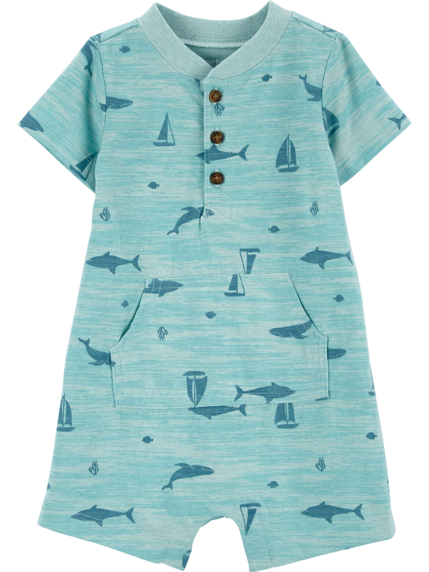 Carter's Child of Mine Baby Boy Romper, One-Piece, Sizes 0/3-24 Months - Walmart.com