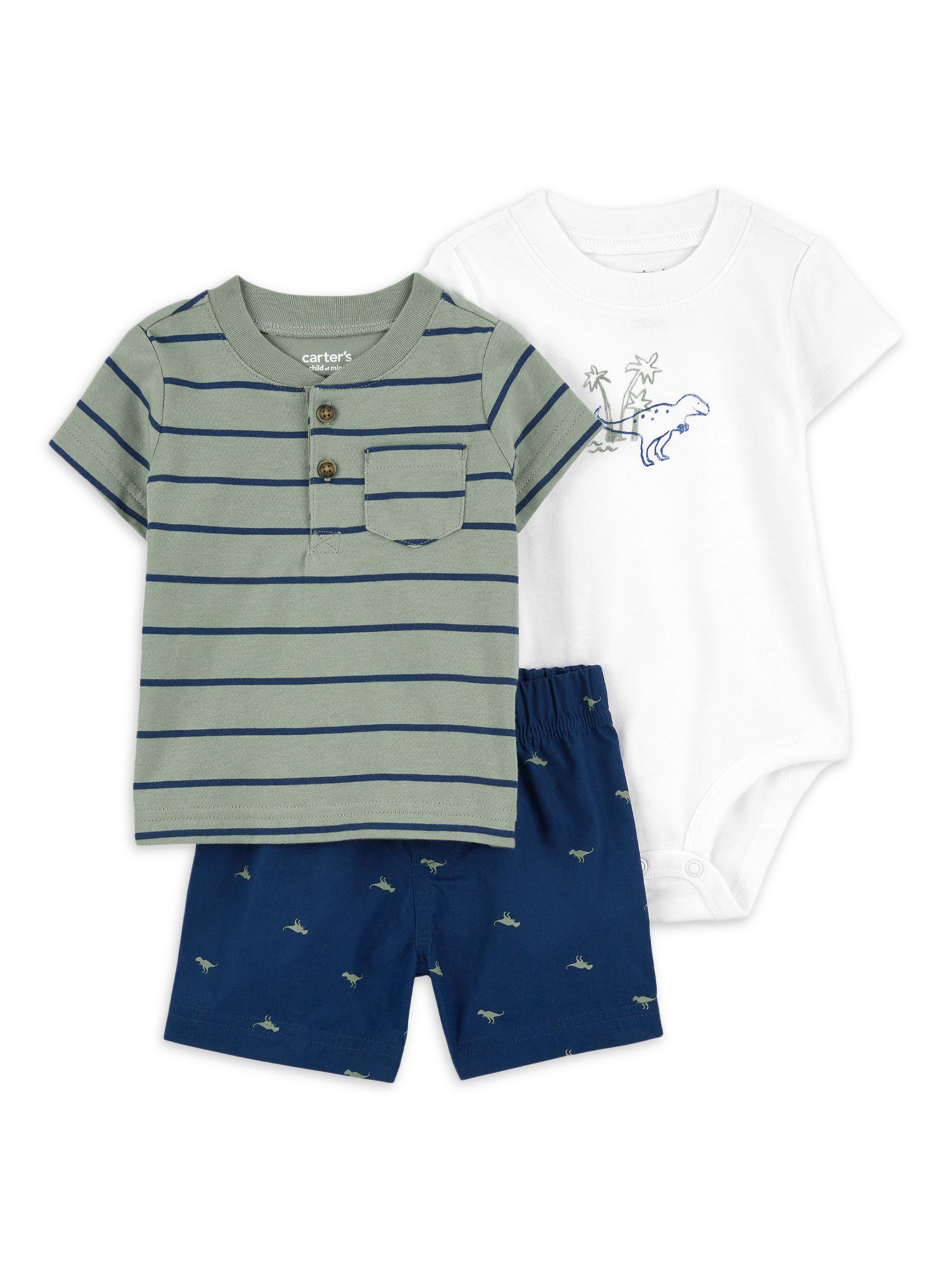Carter's Child of Mine Baby Boy Overalls Set, 2-Piece, Sizes 0/3-24 Months - Walmart.com