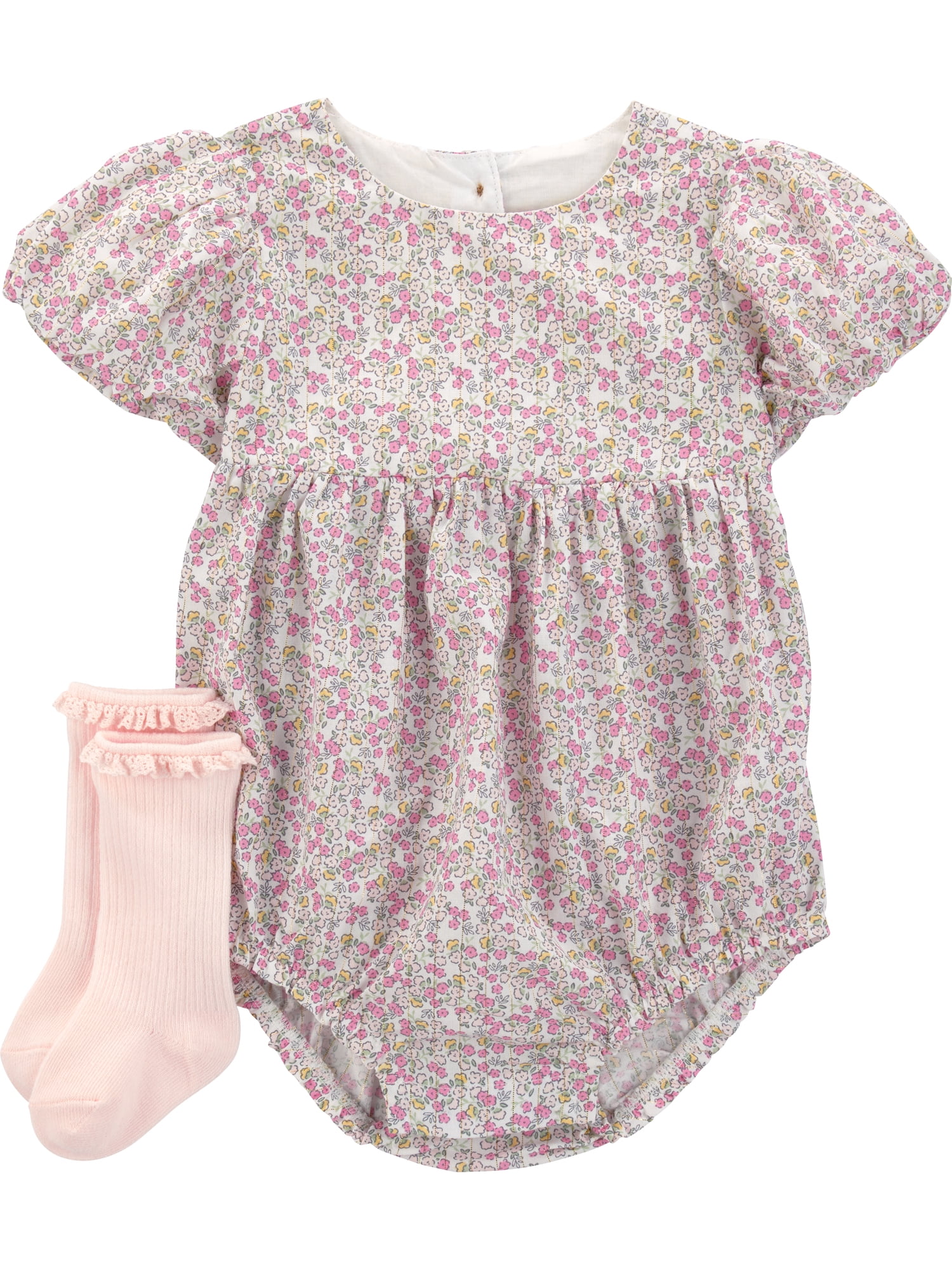 Carter's Child of Mine Baby Girl Bubble Romper Set, 2-Piece, Sizes 0/3 ...