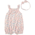 Carter's Child of Mine Baby Girl ComfySoft Romper and Bow Set, 2-Piece ...