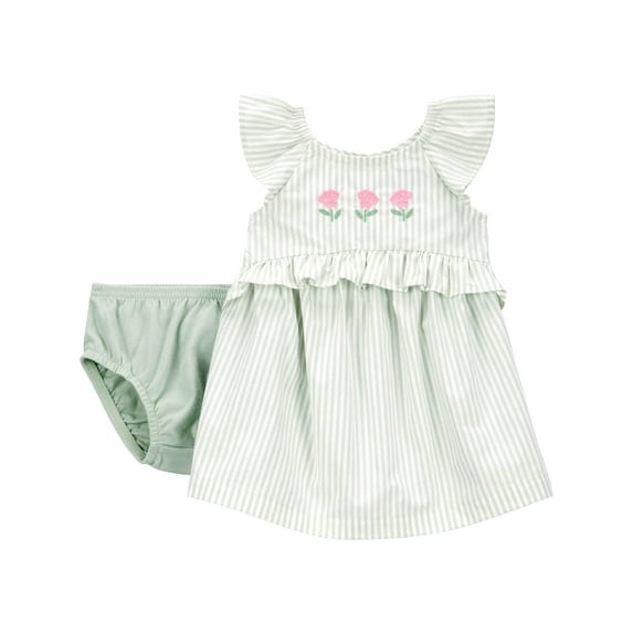 Carter's Child of Mine Baby Girl Dress Set, Sleeveless, Diaper Cover, Sizes 0/3-24 Months ...