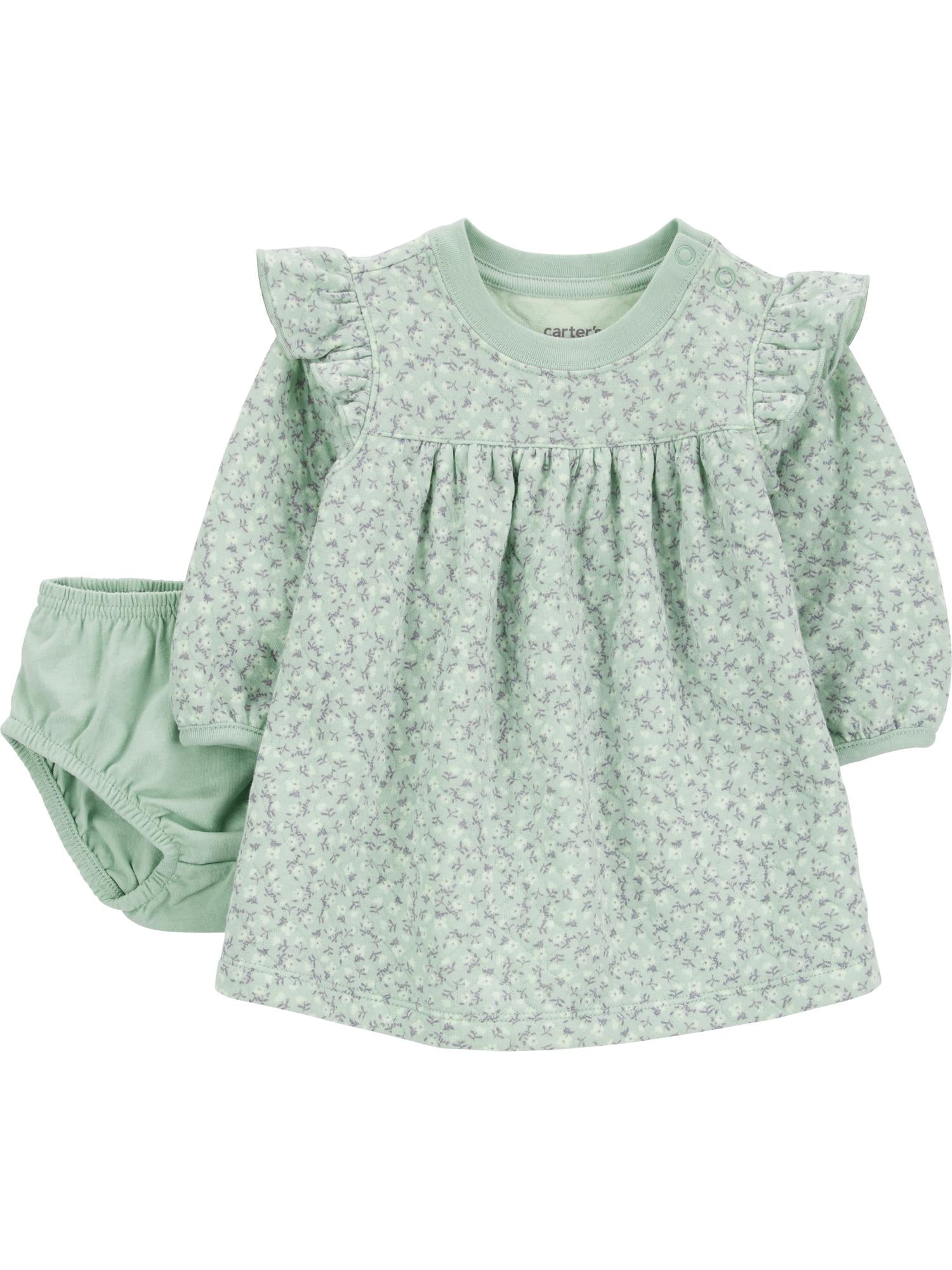 Carter's Child of Mine Baby Girl Floral Dress Set, 2-Piece, Sizes 0/3 ...