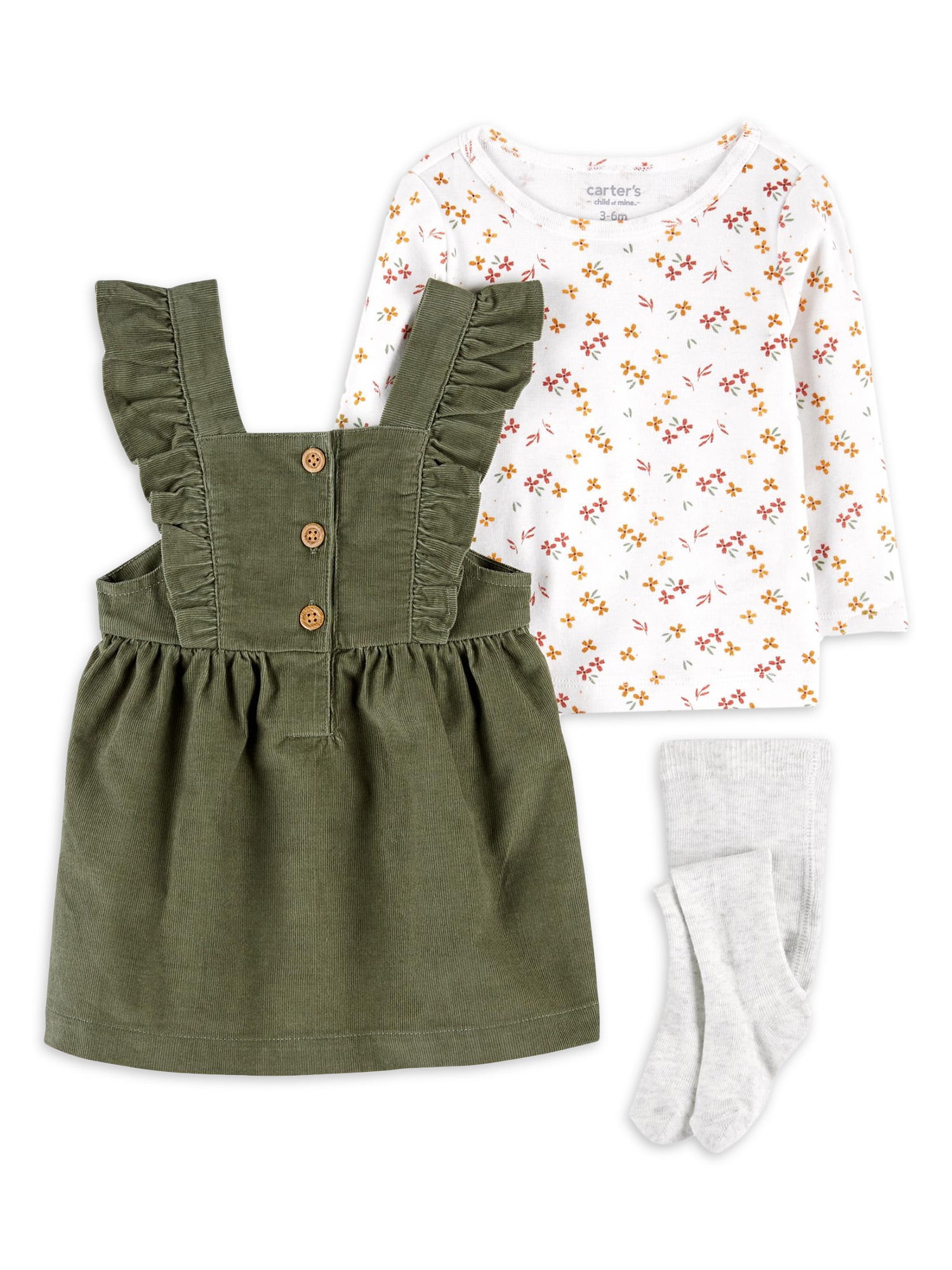 Carter's Child of Mine Baby Girl Dress Set, 3-Piece, Sizes 0/3-24 Months - Walmart.com