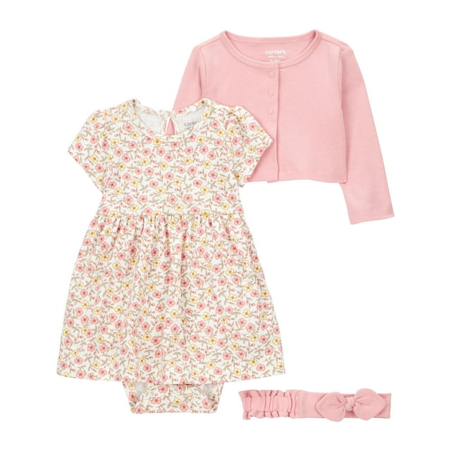 Carter's Child of Mine Baby Girl Dress Set, 3-Piece, Sizes Preemie-24 Months - Walmart.com
