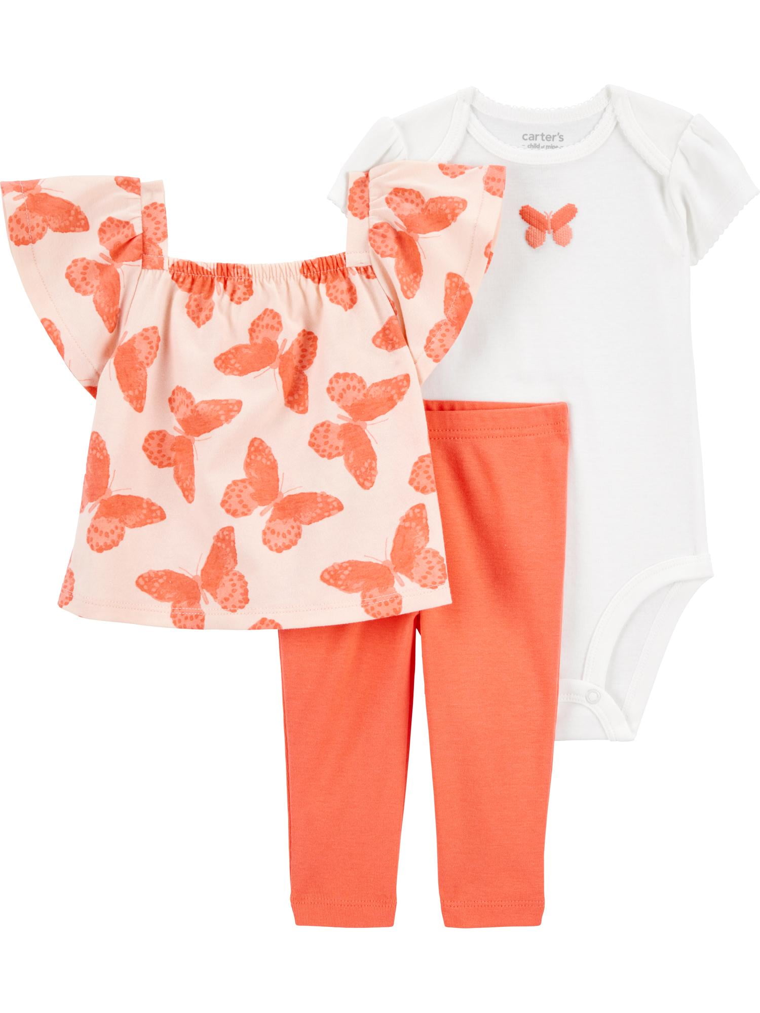 Carter's Child of Mine Baby Girl Outfit Set, 3-Piece, Sizes 0/3-24 Months - Walmart.com