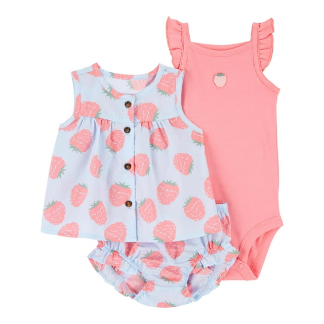 Carter's Child of Mine Baby Girl Outfit Set, 3-Piece, Sizes 0/3-24 Months - Walmart.com