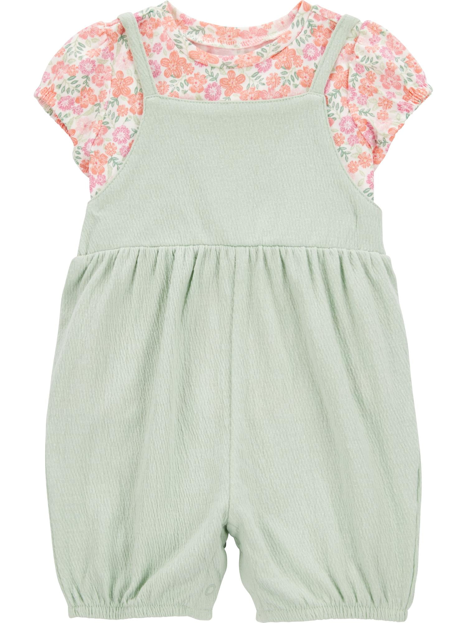 Carter's Child of Mine Baby Girl Romper, 2-Piece, Sizes 0/3-24 Months ...