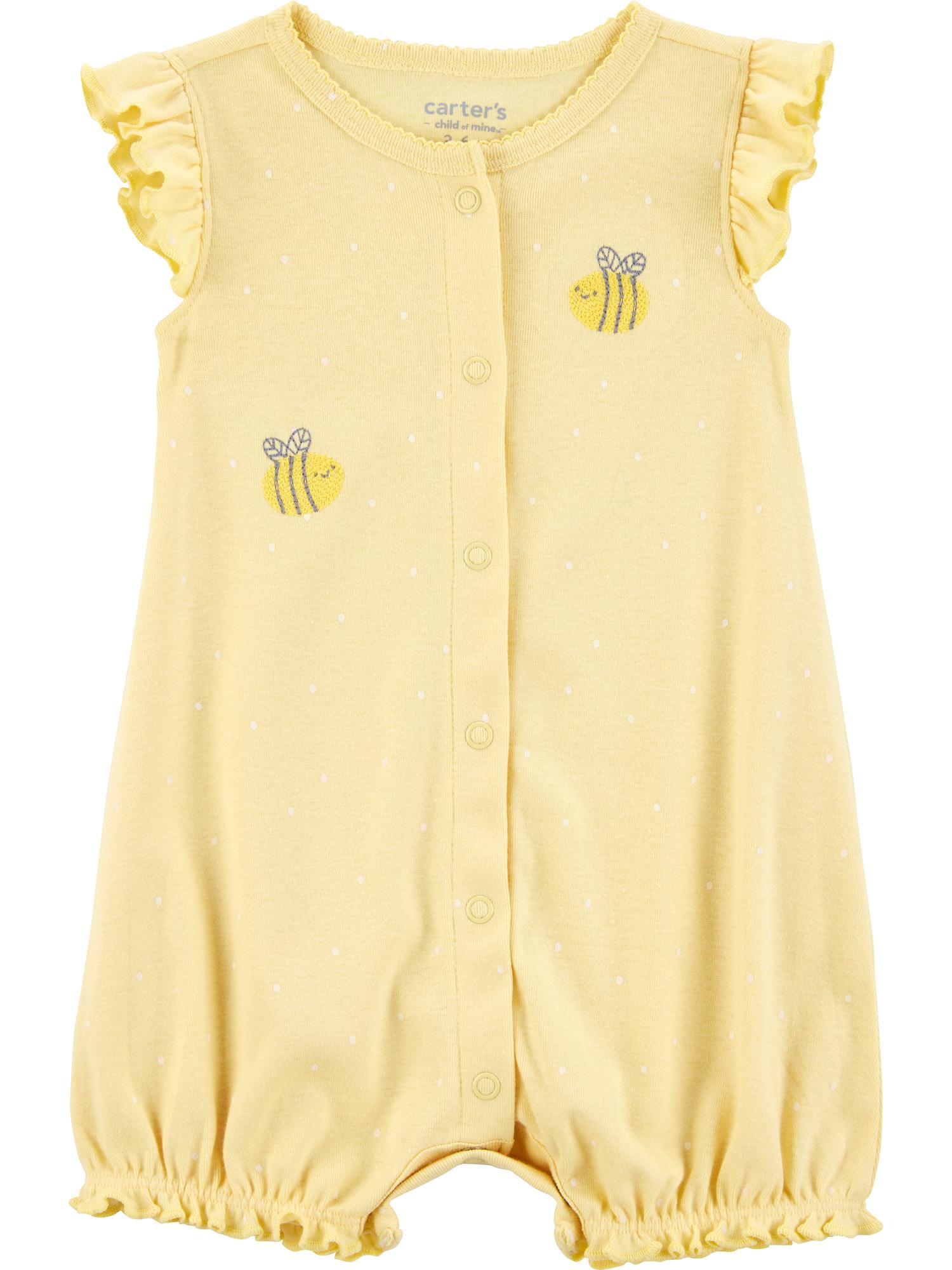 Carters Baby Girl Romper - Snaps Legs - Sizes 0-3/24 Months - Walmart.com