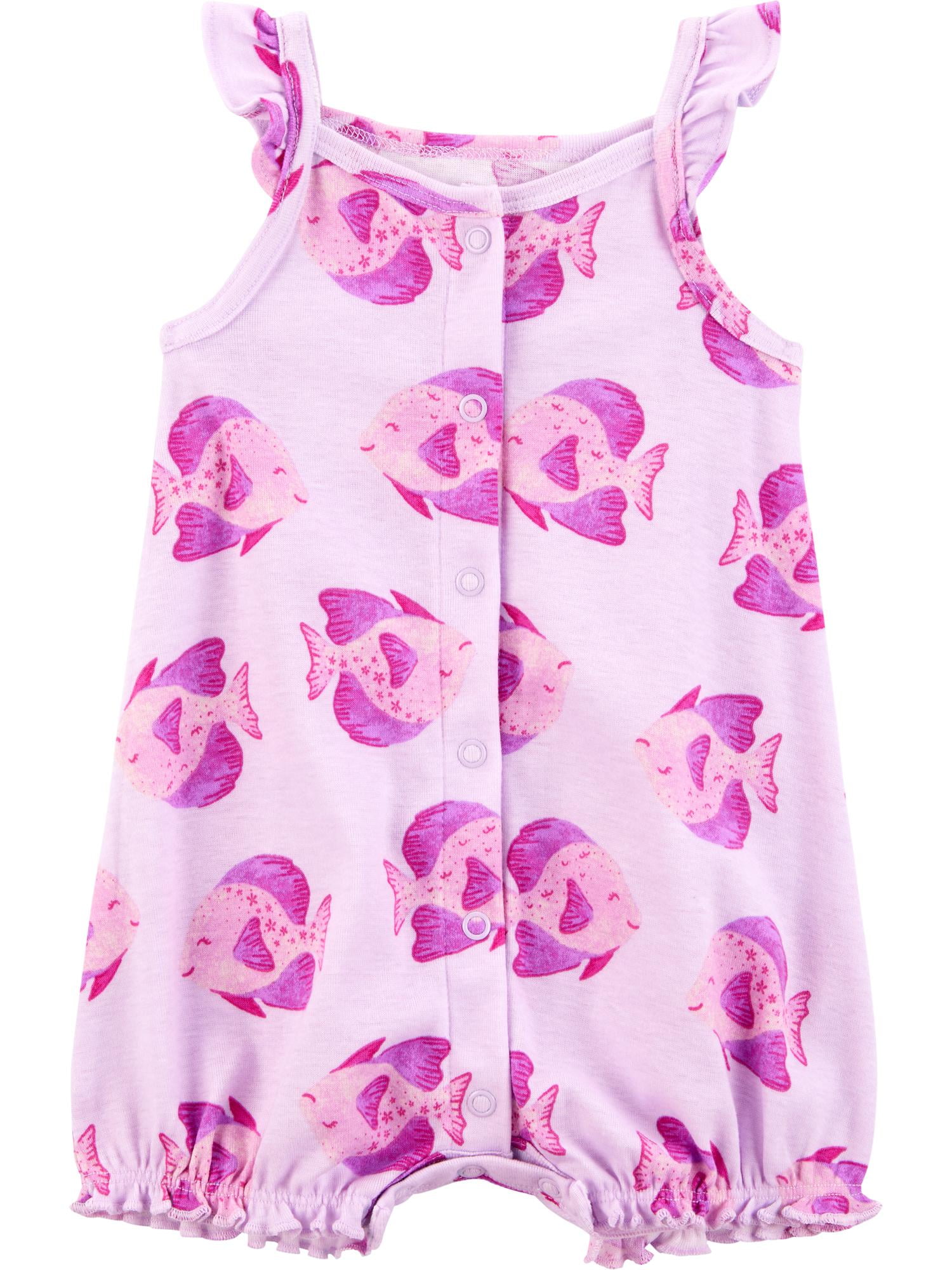 Carter's Child of Mine Baby Girl Romper, One-Piece, Sizes 0-3/24 Months - Walmart.com