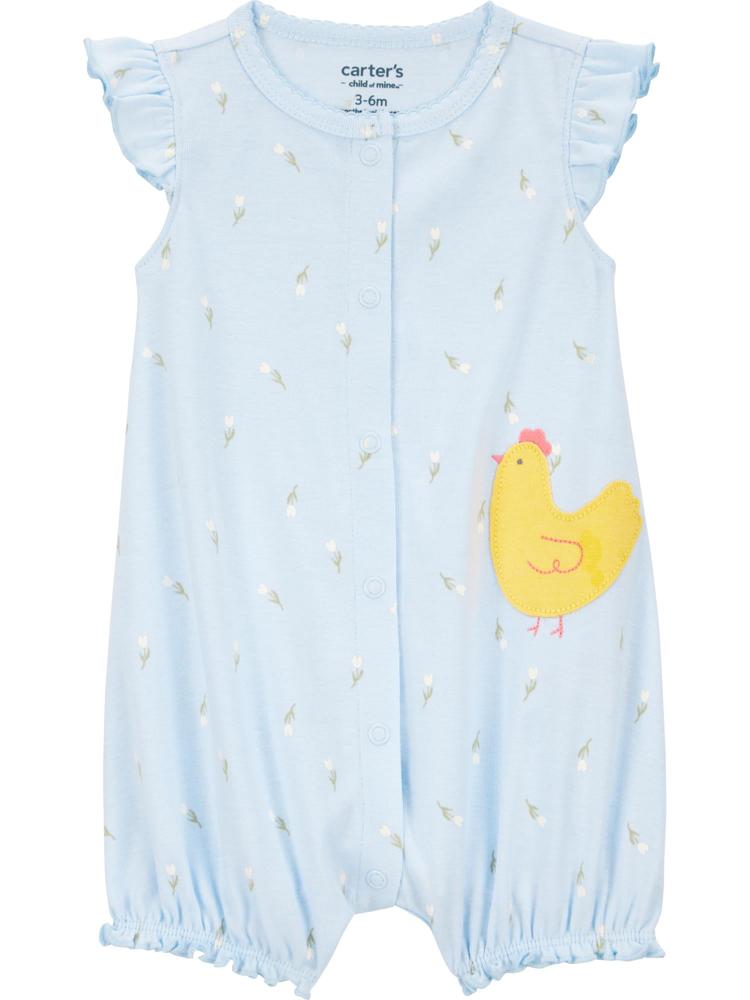 Carter's Child of Mine Baby Girl Romper, One-Piece, Sizes 0-3/24 Months ...