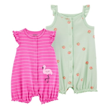 Carter's Child of Mine Baby Girl Romper, One-Piece, Sizes 0/3-24 Months - Walmart.com