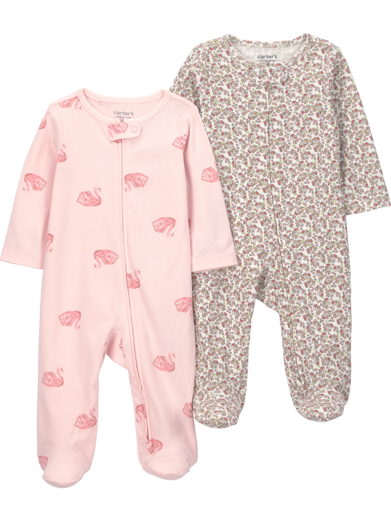 Carter's Child of Mine Baby Girl, Sleep 'n Play, 2-Pack, Sizes Preemie ...
