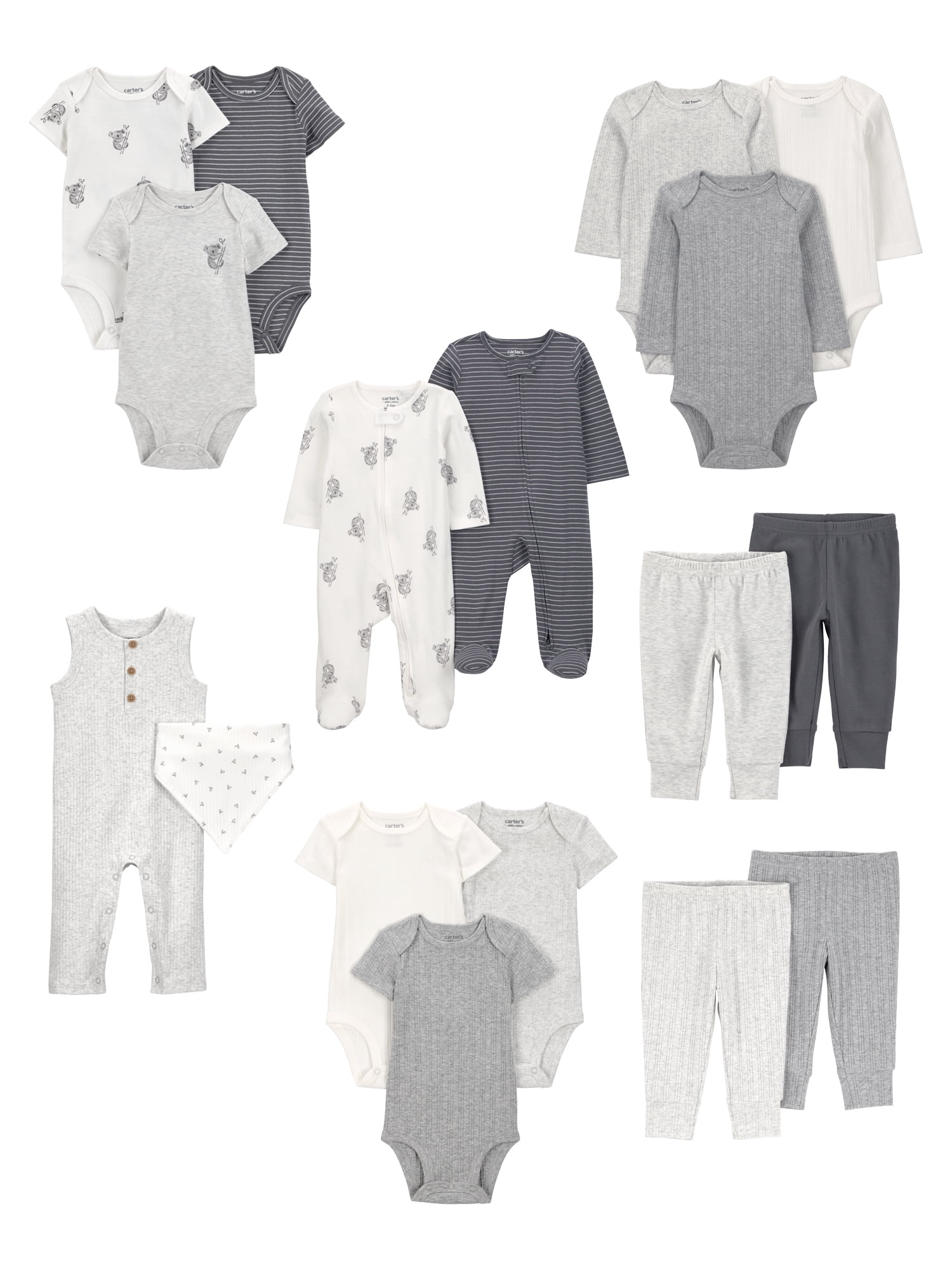 Carter's Child of Mine Baby Layette Outfit Set, 17-pack, Sizes Preemie ...