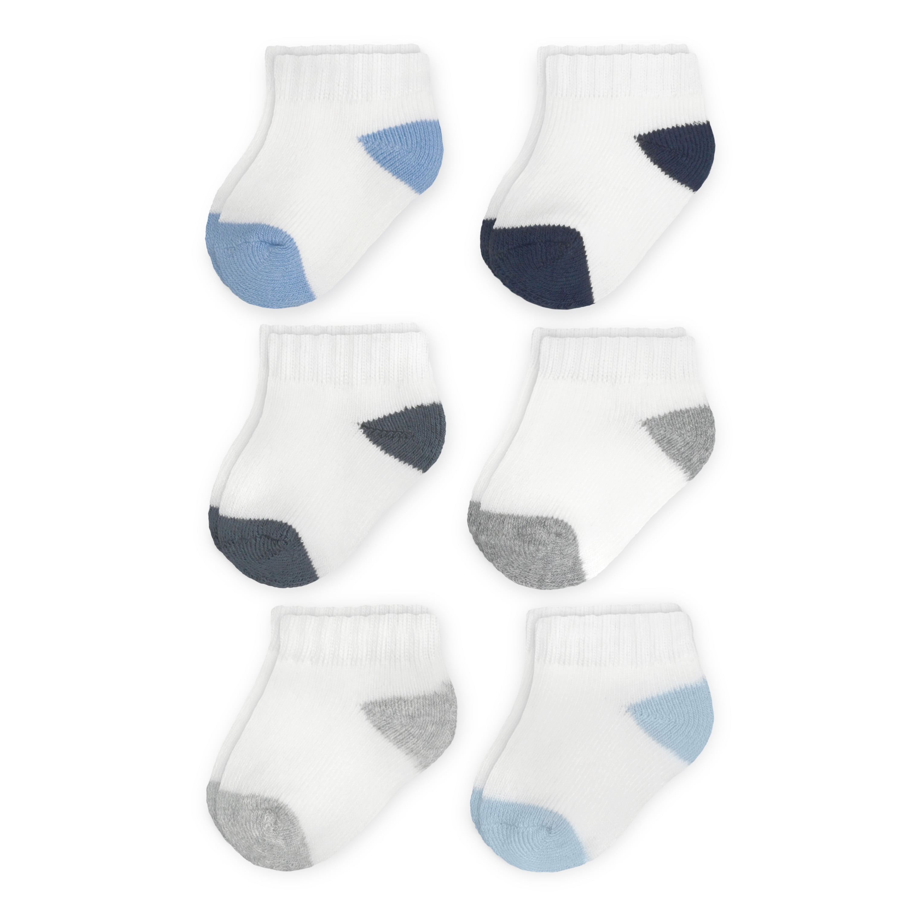 Carter's Child of Mine Baby Boys' Low-Cut Terry Socks, 6 Pack - Walmart.com