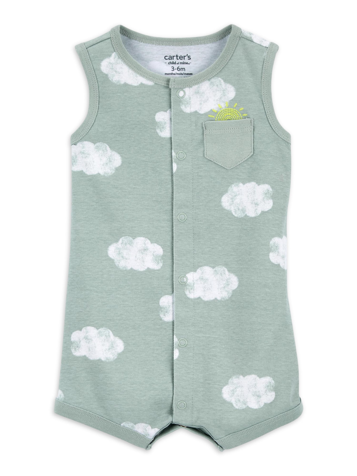 Carter's Child of Mine Baby Unisex Romper, One-Piece, Sizes 0/3-24 ...