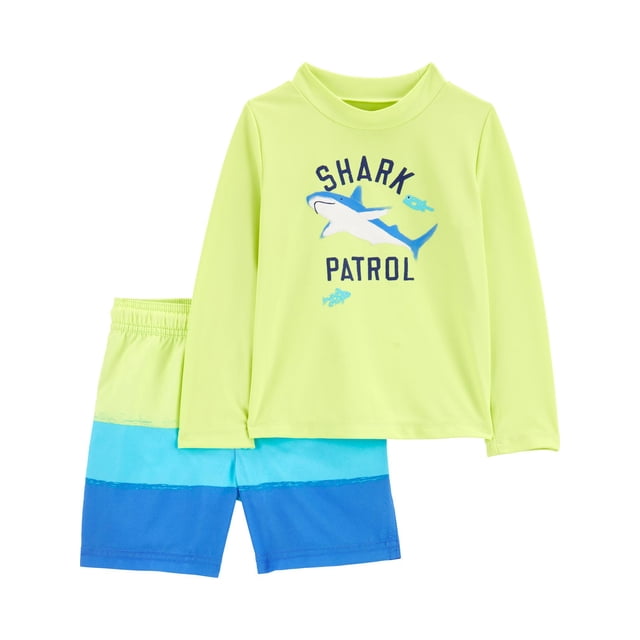 Carter’s Child of Mine Baby and Toddler Boy 2-Piece Rash Guard Set ...