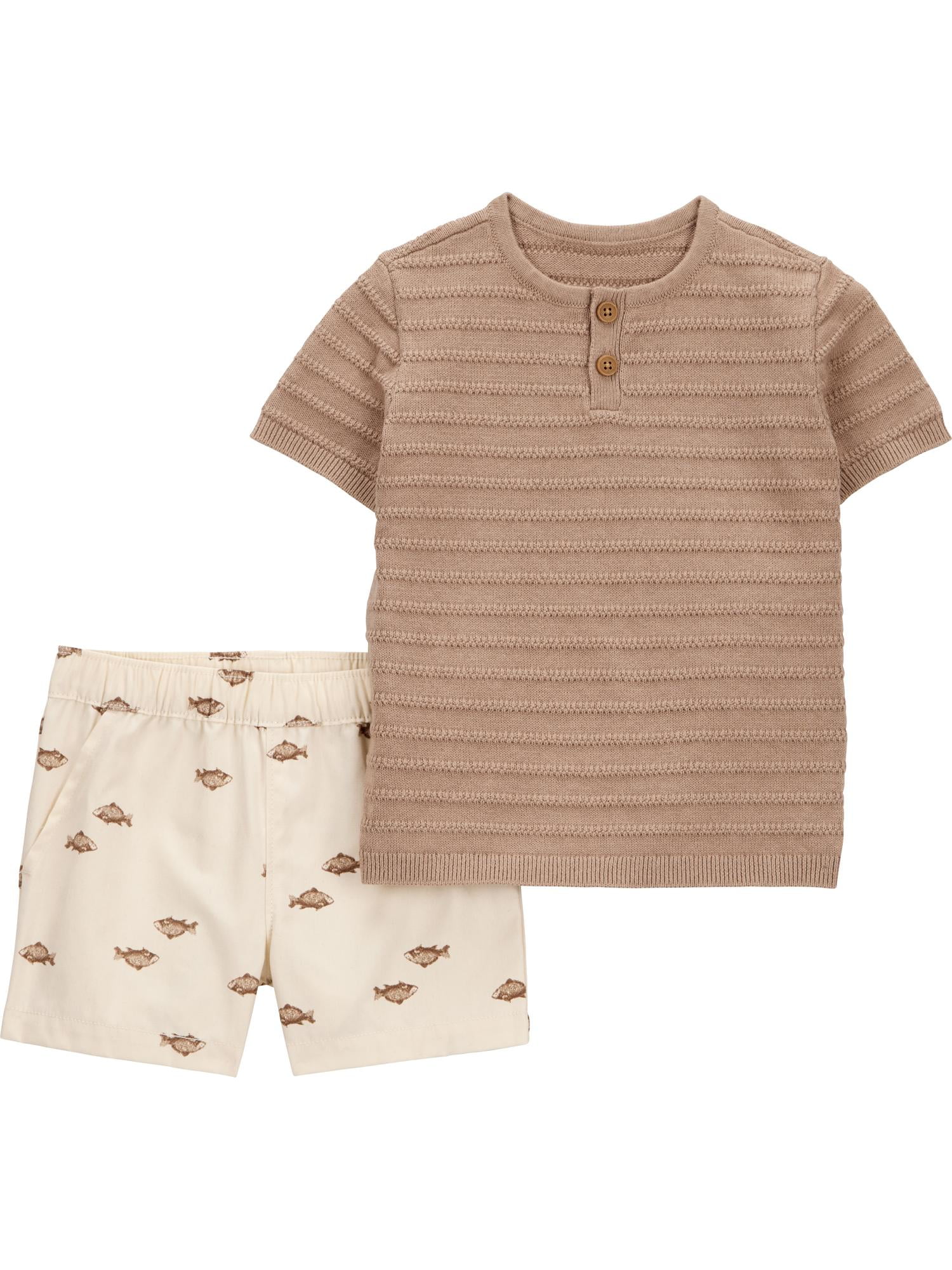 Carter's Child of Mine Baby and Toddler Boy Outfit Short Set, 2-Piece ...