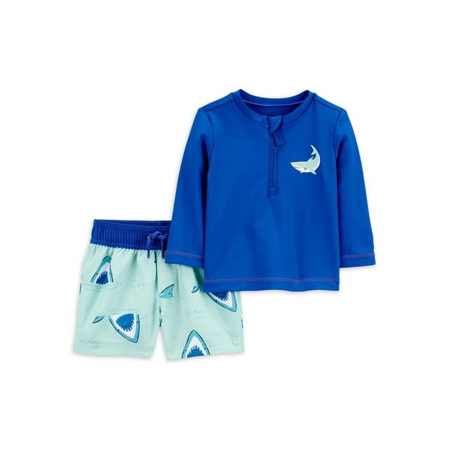 Carter's Child of Mine Baby and Toddler Boy Rash Guard Swimsuit Set ...