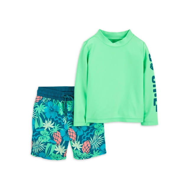 Carter's Child of Mine Baby and Toddler Boy Rash Guard Swimsuit Set ...