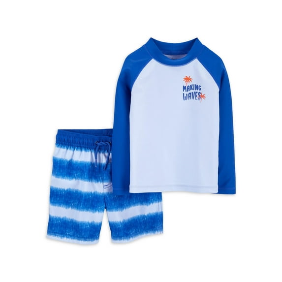 Carter's Child of Mine Baby and Toddler Boy Rash Guard Swimsuit Set ...
