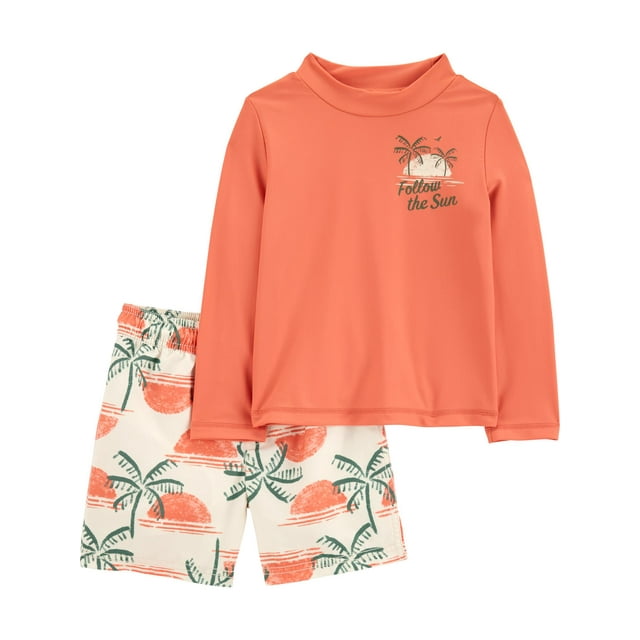 Carter’s Child of Mine Baby and Toddler Boy Two-Piece Rash Guard Set ...