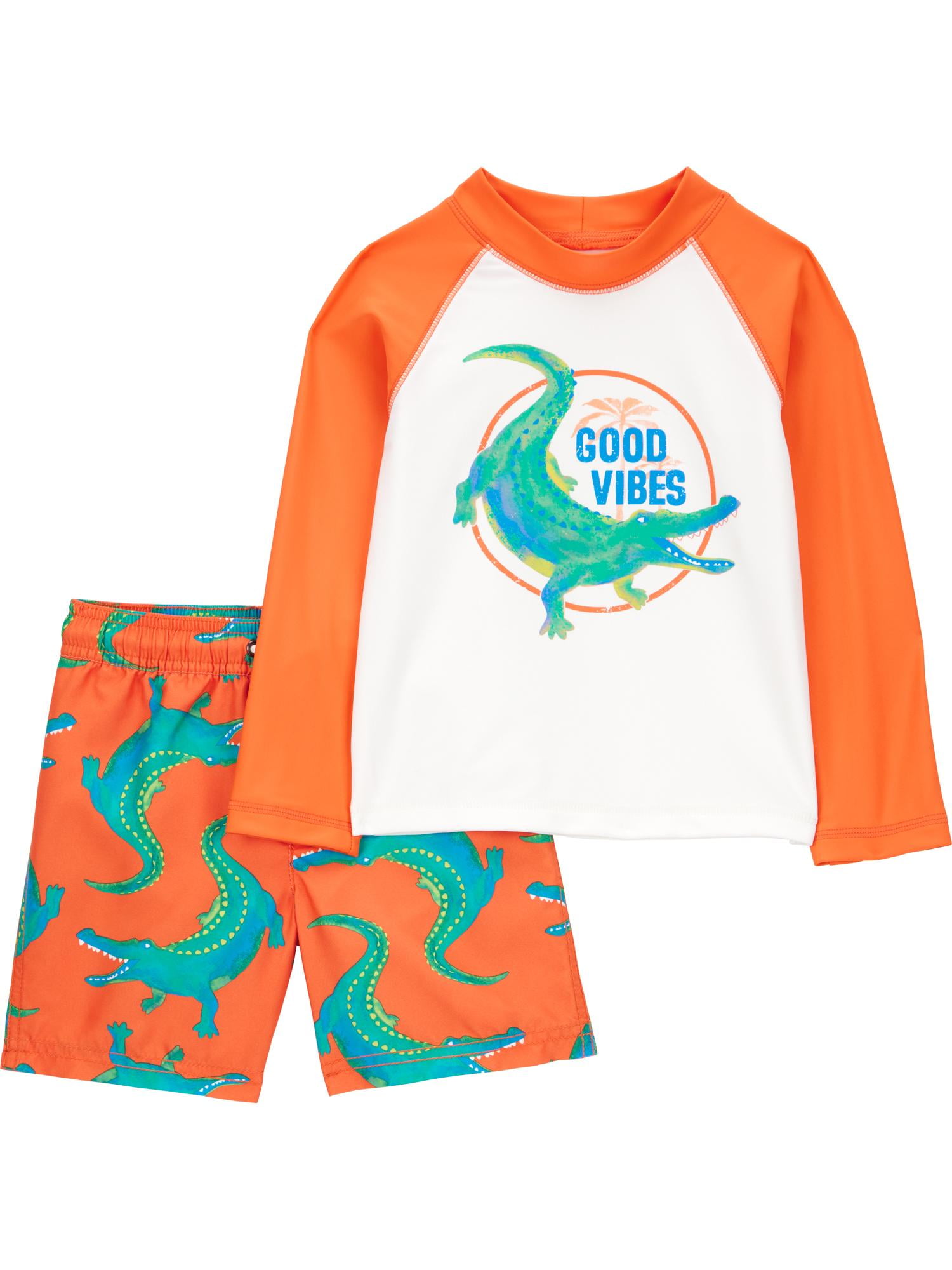 Carters Toddler Boy Rash Guard Set UPF 50 Swimwear - Walmart.com