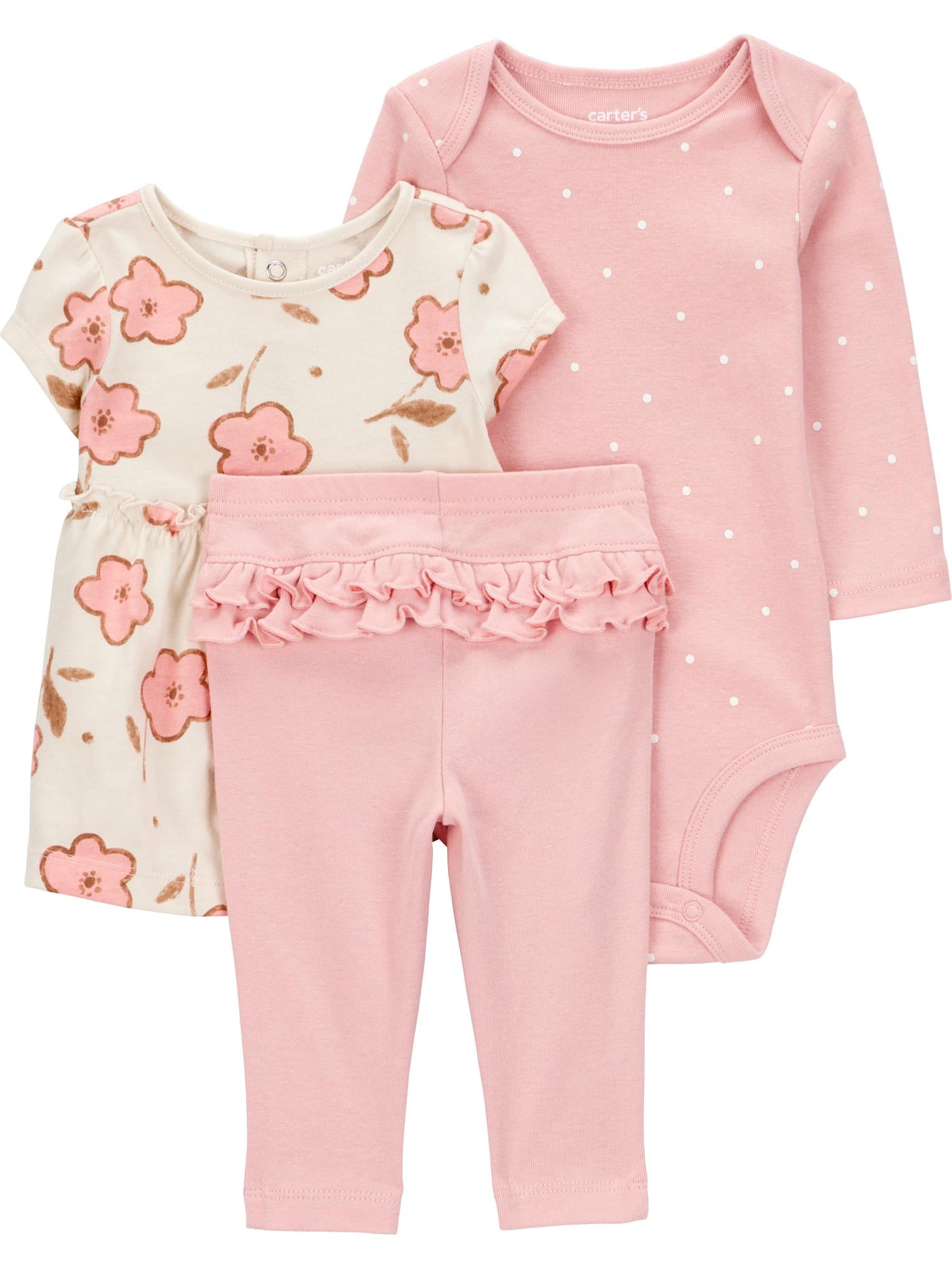 Carter's Child of Mine Baby and Toddler Girl Outfit Set, 3-Piece, Sizes ...